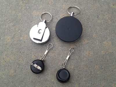 New 4pc Combo Retractable Pull Reel Key Chains Key ID Badge Belt Clip ...