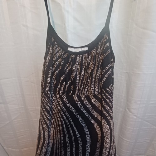 VtG. Melinda Daniels Maxi Dress Womens Large Virgo 11 Brown Black Sexy ...