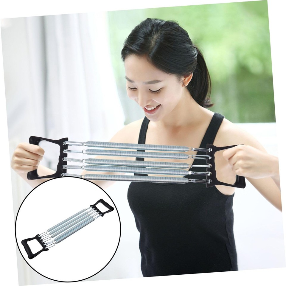 Kisangel 1pc Spring Chest Expander with 5 Springs Arm Muscle Strength ...
