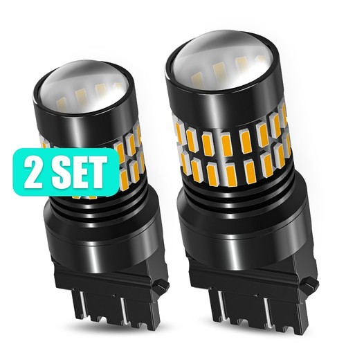 4X 3157 LED Turn Signal Light Bulb Amber Yellow 3057 3056 3457 Ultra ...