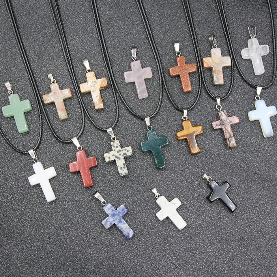 20 Pcs Crystal Cross Charms for Necklace Bracelet Key Chain Jewelry ...