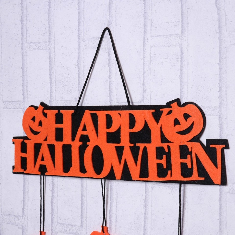 Halloween Party Decorations Hanging Sign Tags with Pumpkin Door Hanger ...
