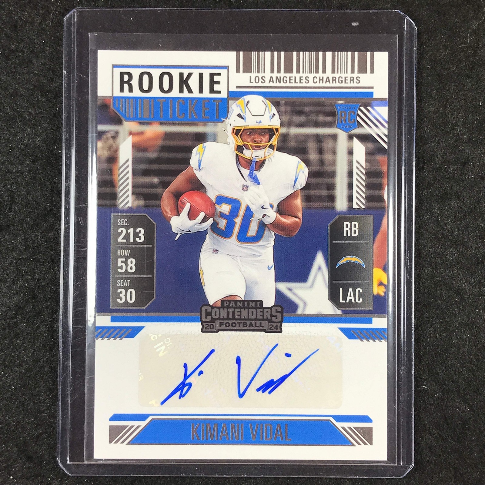 2024 Contenders Football KIMANI VIDAL Rookie Ticket Auto Base #188 ...