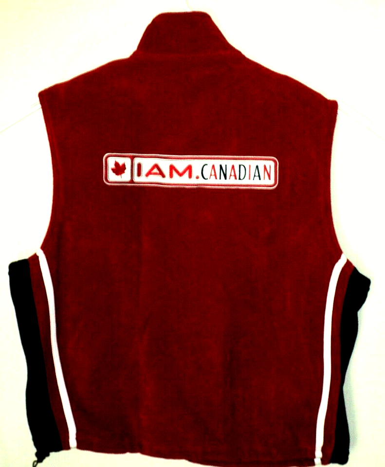Vintage MOLSON CANADIAN NEW 90s I Am Canadian Fleece Jacket Vest Size ...