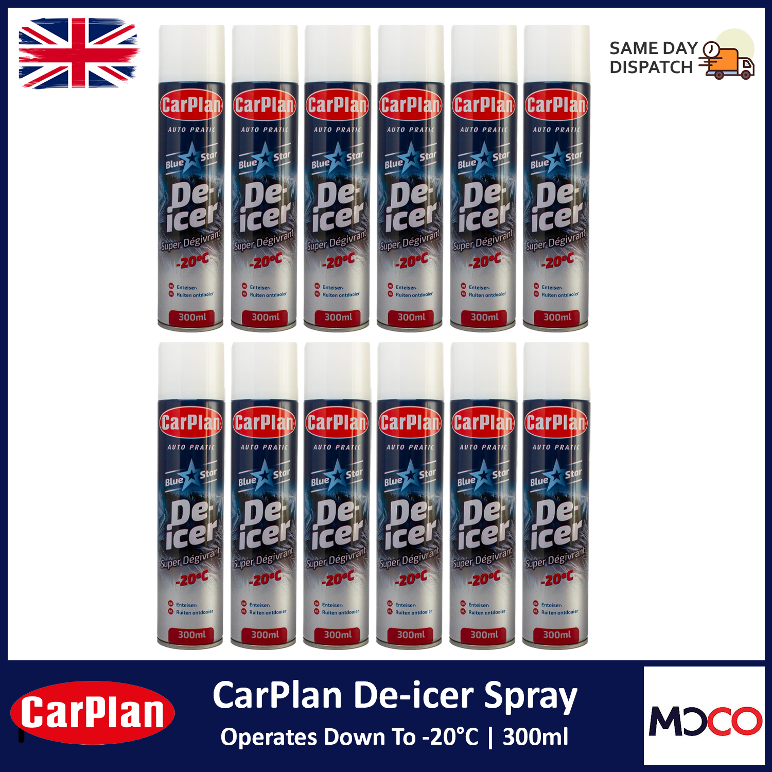CarPlan Car Window Windscreen Lock De Icer Spray Antifreeze Frost Ice ...