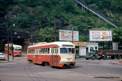 PRC Pittsburgh Railways PCC Streetcar #1271 1963 35mm Original ...