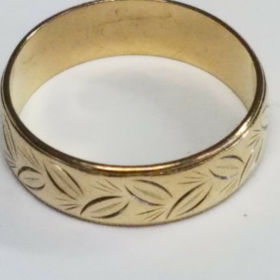 Solid Silver Band Women Wedding Ring Band 14K Yellow Gold Plated ...