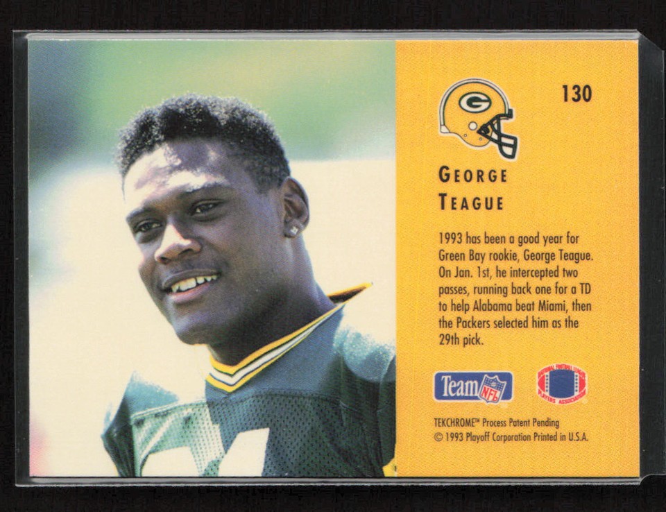 1993 Playoff Contenders #130 George Teague Green Bay Packers Rookie | eBay