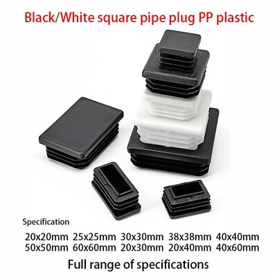 Square Plastic End Caps Tube Inserts Bungs Furniture Chair Feet ...