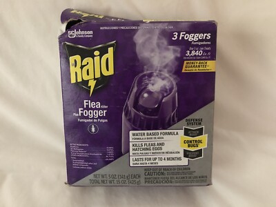 Raid Flea Killer Plus Fogger, 5 oz, 3 Cans | eBay