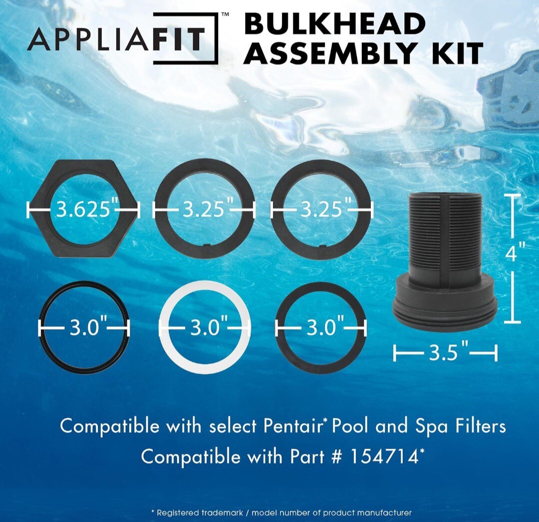 Pentair 154714 Bulkhead Triton II Pool and Spa Sand Filter - 154714 for ...