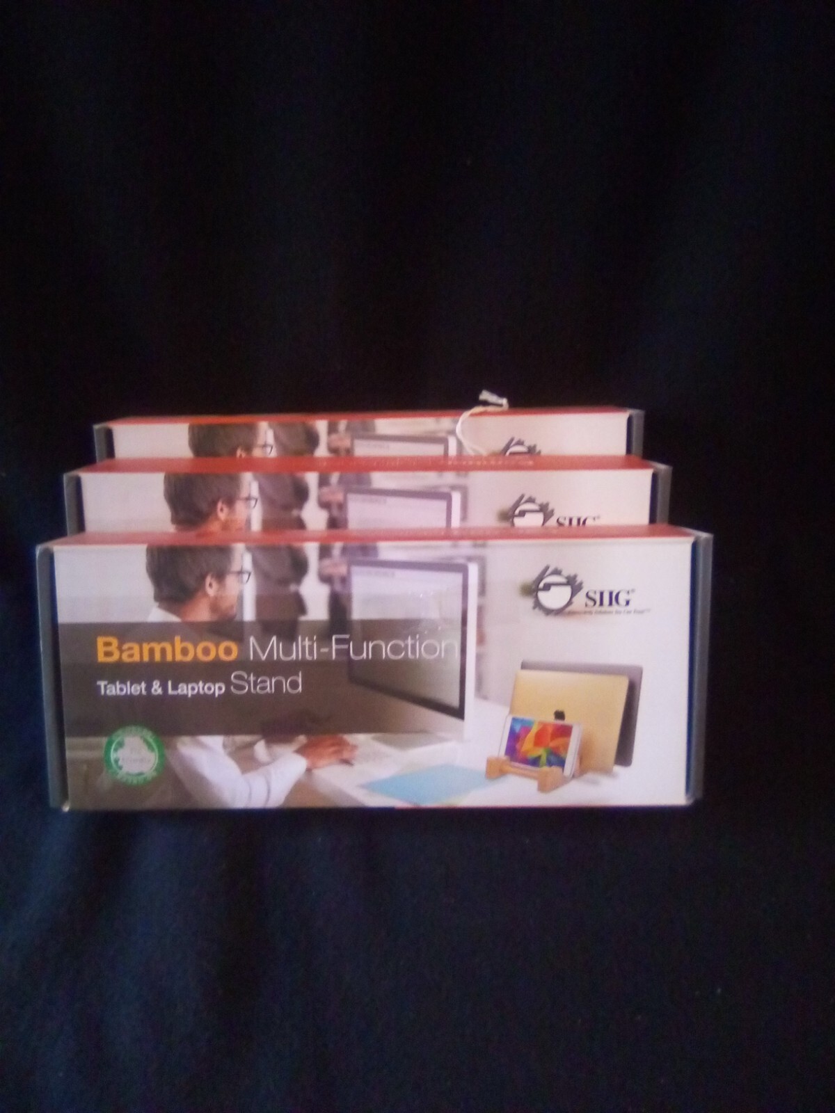 siig bamboo multi function tablet & laptop stand | eBay