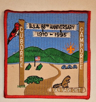 Vintage 1995 Gen Nash District 85th Anniversry Cuboree Boy Scouts Patch ...