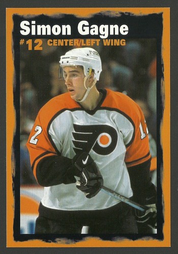 Simon Gagne 2000-01 Philadelphia Flyers Team Issued Hockey Postcard | eBay
