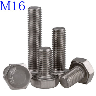 M16 x 2 16mm 316 A4 STAINLESS HEX HEAD TAP BOLTS SETSCREW FULL THREADED ...