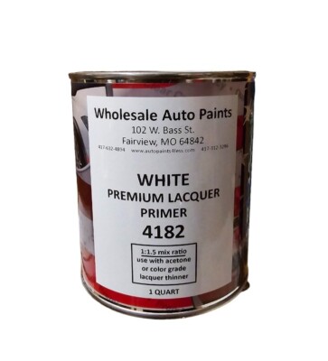 # 4182 High Build Premium White Acrylic Lacquer Primer Quart | eBay