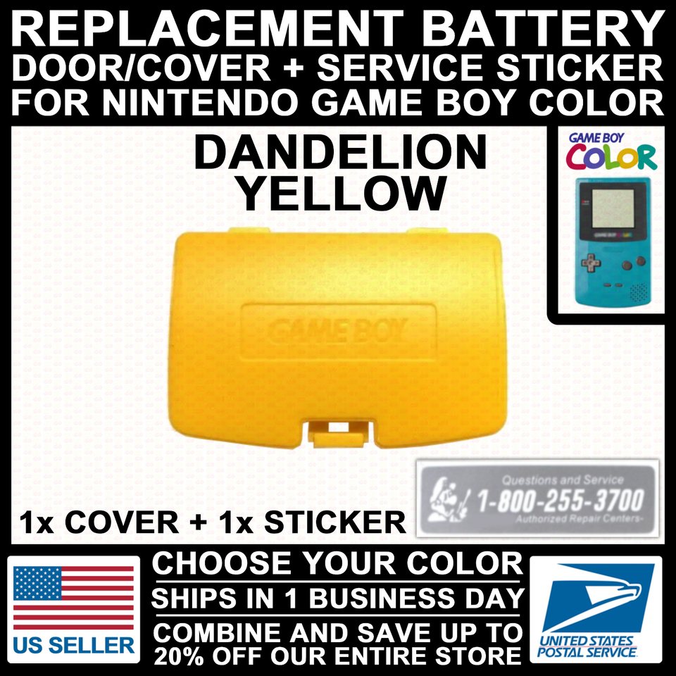 GBC Game Boy Color Battery Cover Door Kiwi Atomic Purple Grape Teal ...