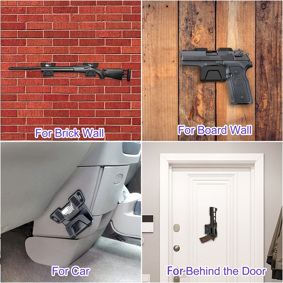 2 Pack Magnetic Car Gun Mount Gun Holder Rack Safety Trigger Guard ...