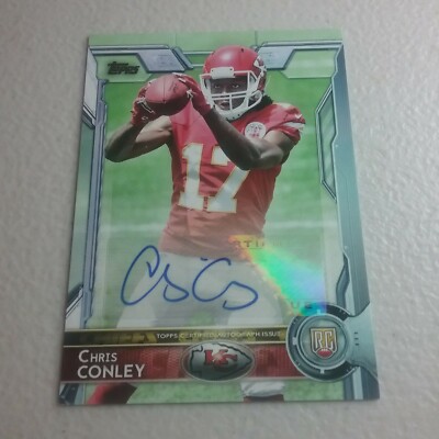 Chris Conley Chiefs WR 2015 Topps Autographed RC SP Variation #399 | eBay