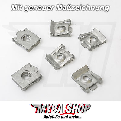 5x UNIVERSAL METALL HALTERUNG KLAMMERN KLEMM MUTTER 20,2 x 16,3 #NEU ...