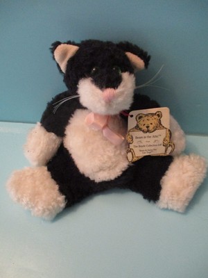 Boyds Collection Bears In The Attic Cat Plush 1991-95 Black & White Cat ...