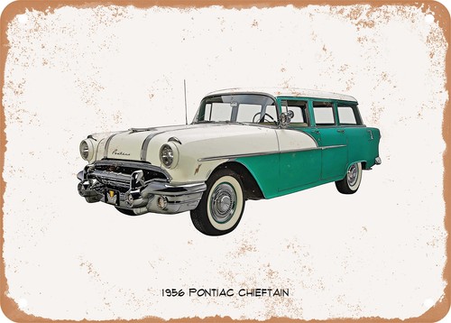 Classic Car Art - 1956 Pontiac Chieftain Oil Painting - Rusty Look ...