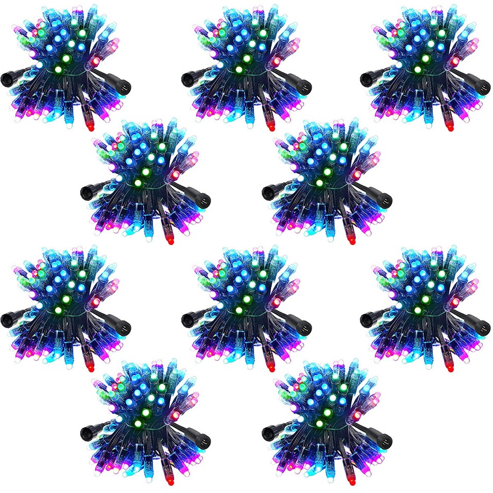 DC12V WS2811 RGB LED Pixels String Lights Individually Addressable 12mm ...