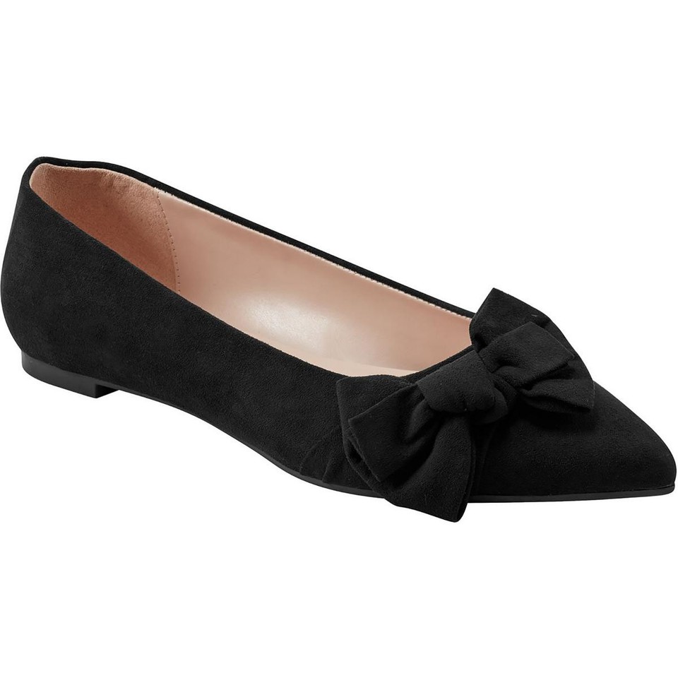Bandolino Womens BNSOPHY2 Black Bow Flat Shoes 8.5 Medium (B,M) BHFO 3431 | eBay