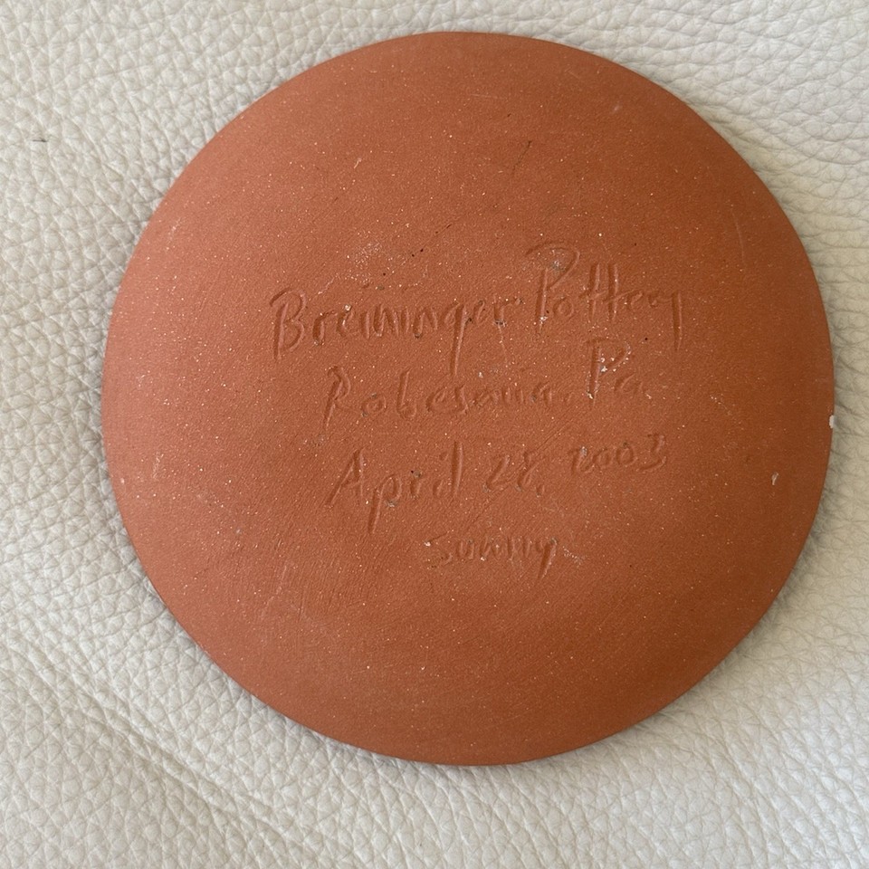 Vintage 2003 Breininger Pottery Trinket Dish Bird Design Pennsylvania ...