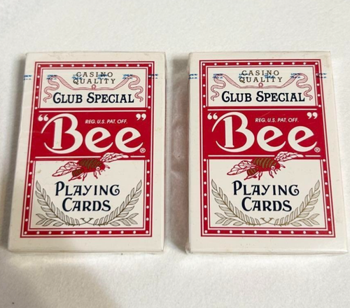 Bee Club Special Diamond Back Playing Cards 2 Red Back Made in ...