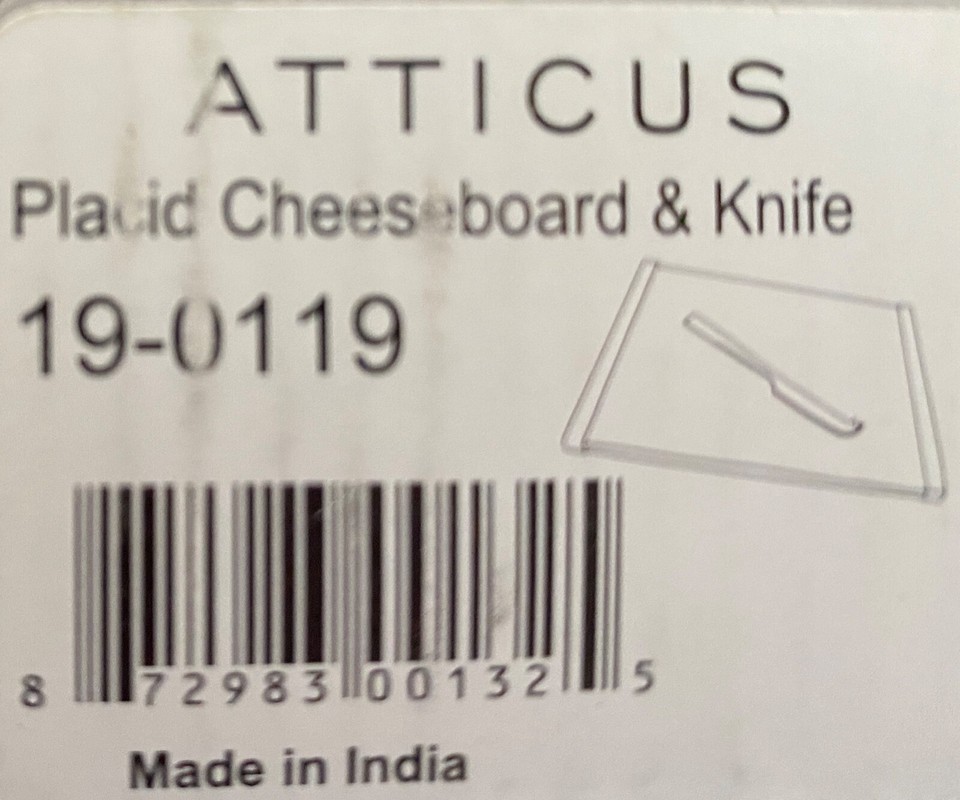 NEW~ATTICUS MARBLE Cheese Board 12x9"-ship free | eBay