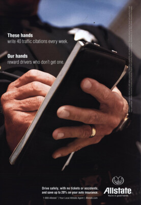 2003 Allstate Insurance: These Hands Write Traffic Citations Vintage ...