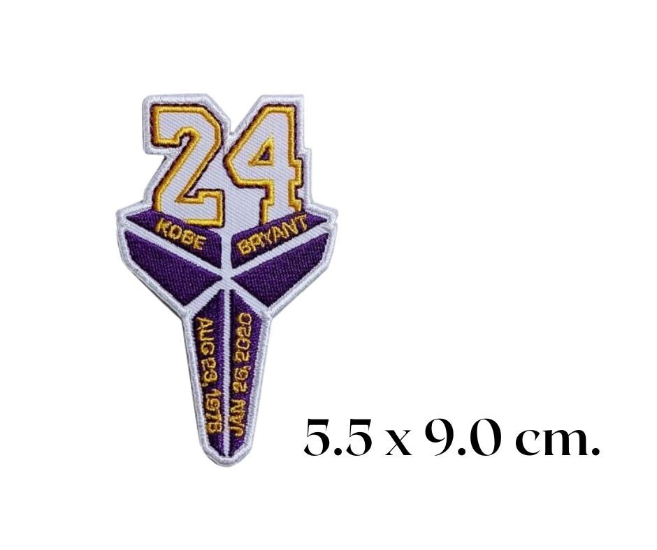 Kobe Bryant24 Basketball 5.5x9.0cm Patches Logos Iron, sew on fabrics ...