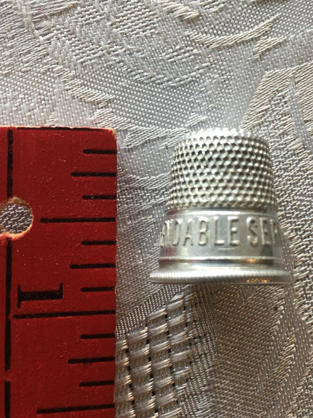 Vtg Turn of the Century Aluminum Advertising Thimble Texas Ice House | eBay