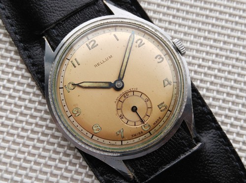 Vintage RELLUM Military Mens Watch from 1940s | eBay