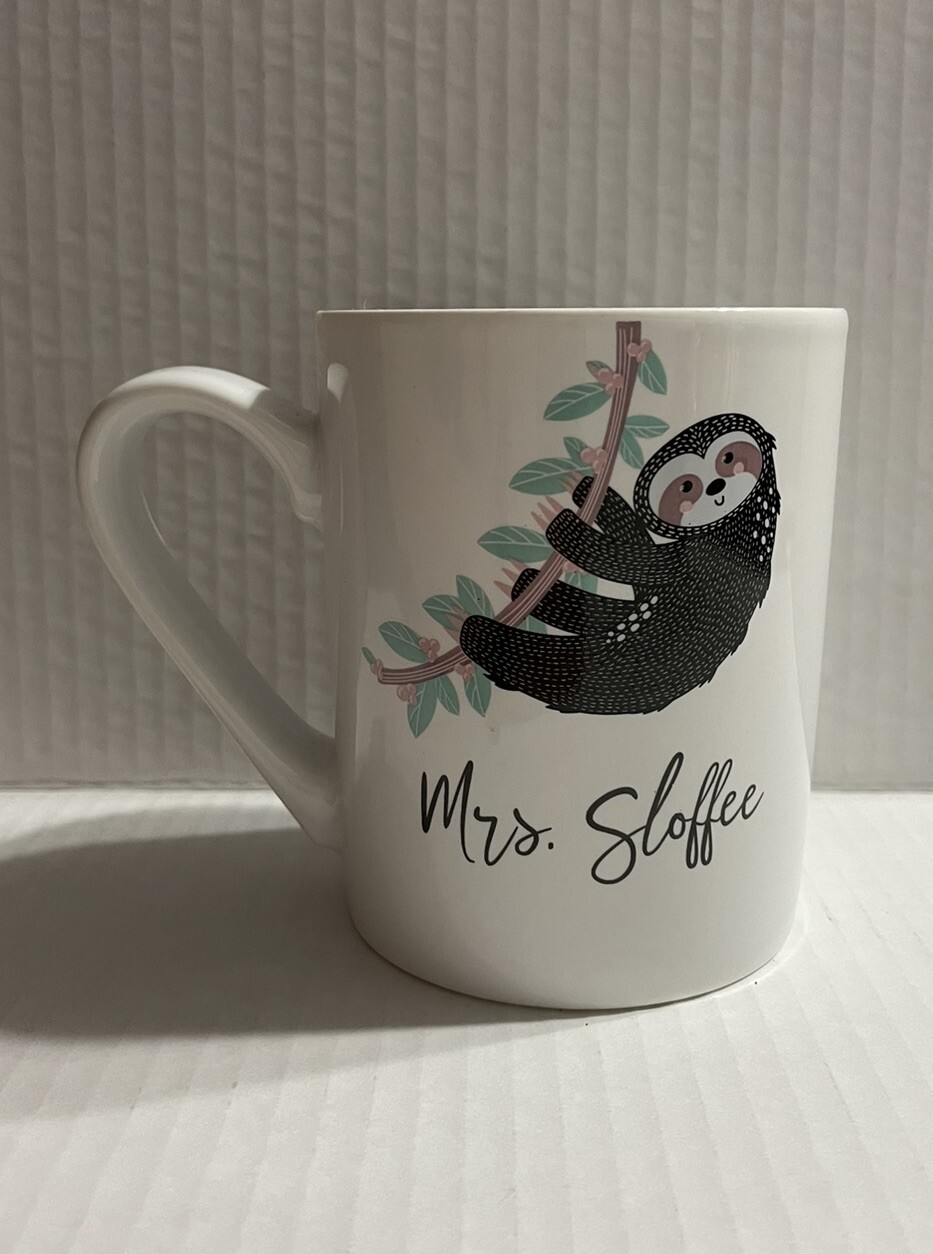 Mrs Sloffee Sloth Coffee Cup Flaw | eBay
