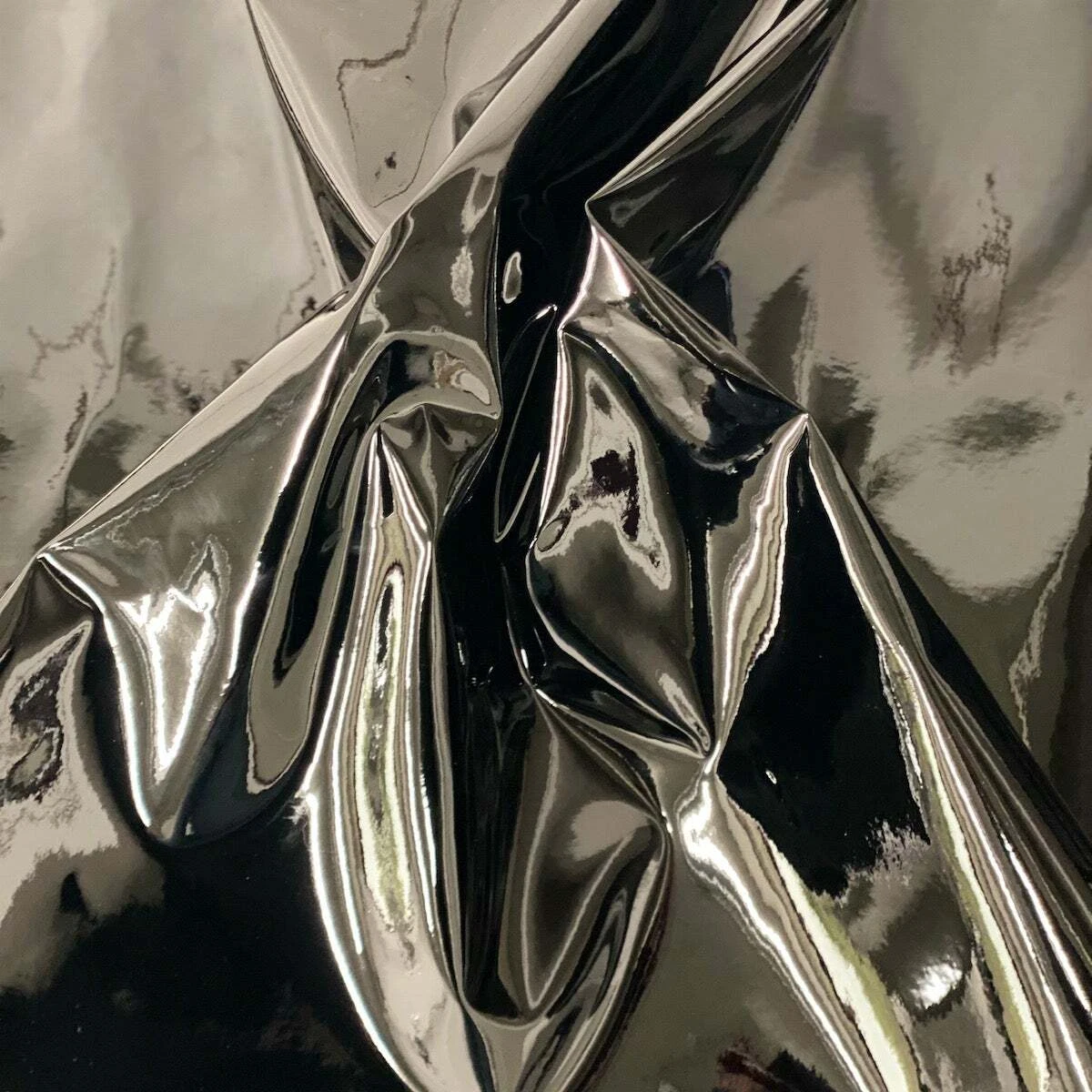 Black Patent Leather Fabric