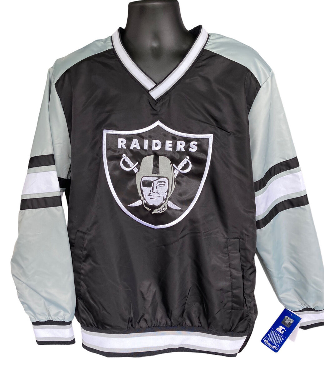 Men's Started Las Vegas Raiders Pullover NFL black grey Men's Started Las Vegas Raiders Pullover NFL black grey