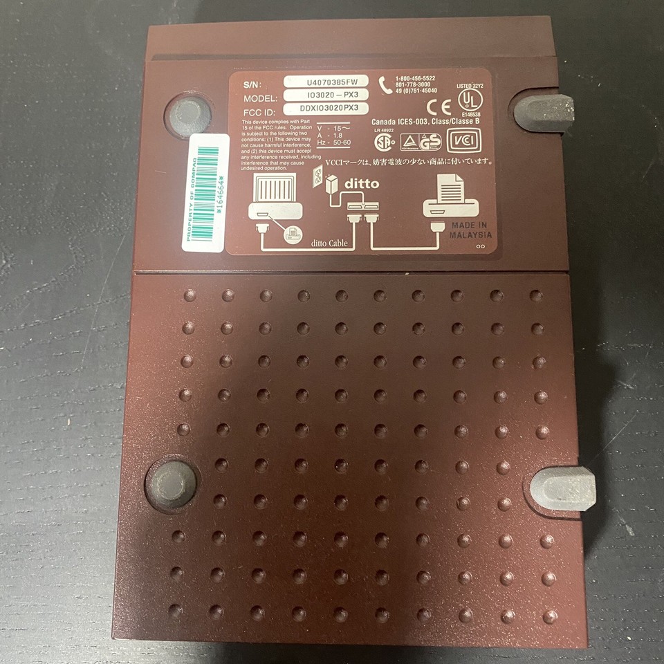 Iomega Ditto Easy 3200 External Tape Drive - IO3020-PX3 Untested | eBay