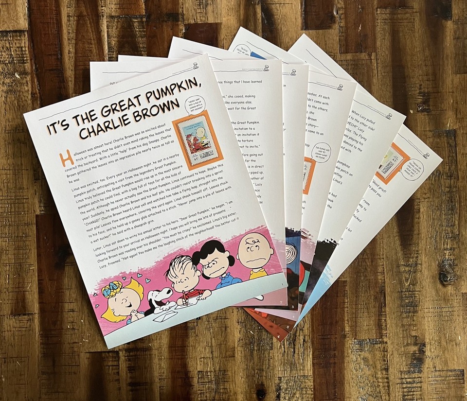 Official U.S. Postage Celebrating Peanuts Complete Stamp Collection ...