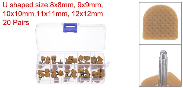 20 Pairs High Heel Replacement Tips Kit U Shaped Shoes Heel Repair ...