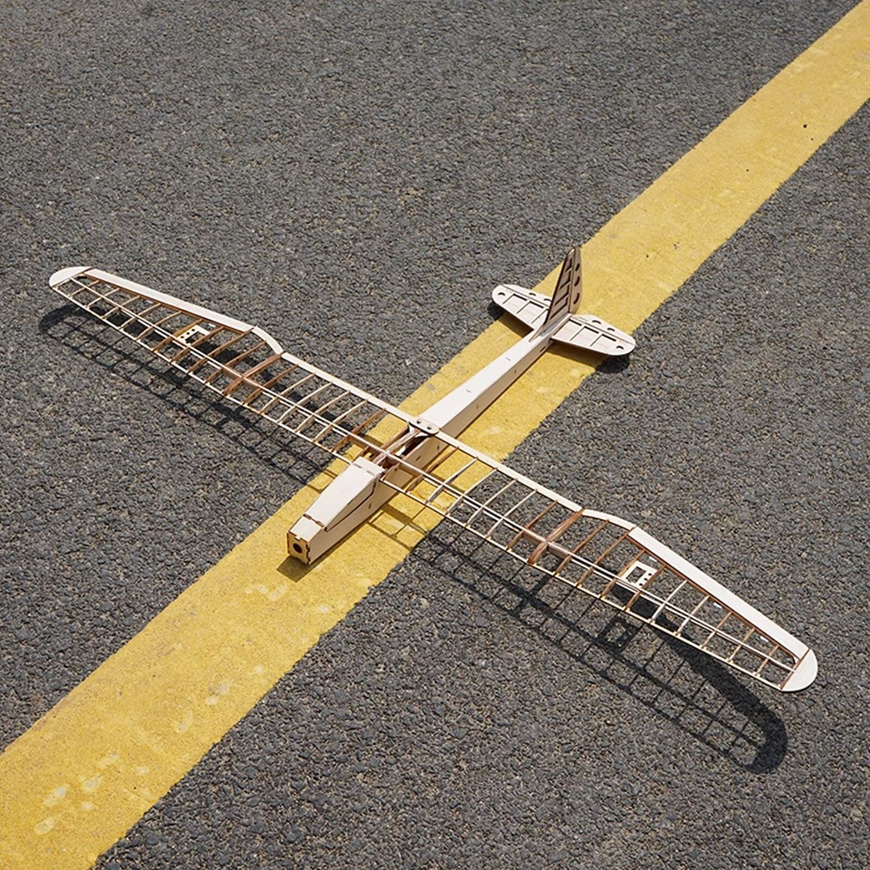 Glider RC Aircraft Model Airplane Balsa Wood Fixed Wing DIY KIT ...