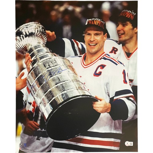 Mark Messier Autographed/Signed New York Rangers 16x20 Photo Beckett ...