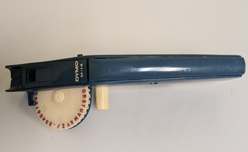 Vintage DYMO Embossing Label Maker, Spin Dial, DYMO Model M-14 Blue ...