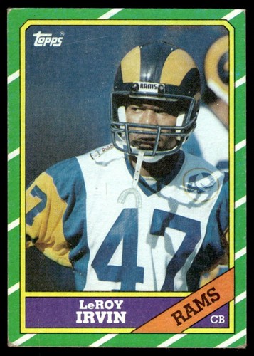 1986 Topps #90 LeRoy Irvin Los Angeles Rams | eBay