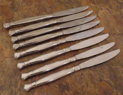 Oneida Act 1 One Cube Set of 8 Dinner Knives Heirloom Stainless ...