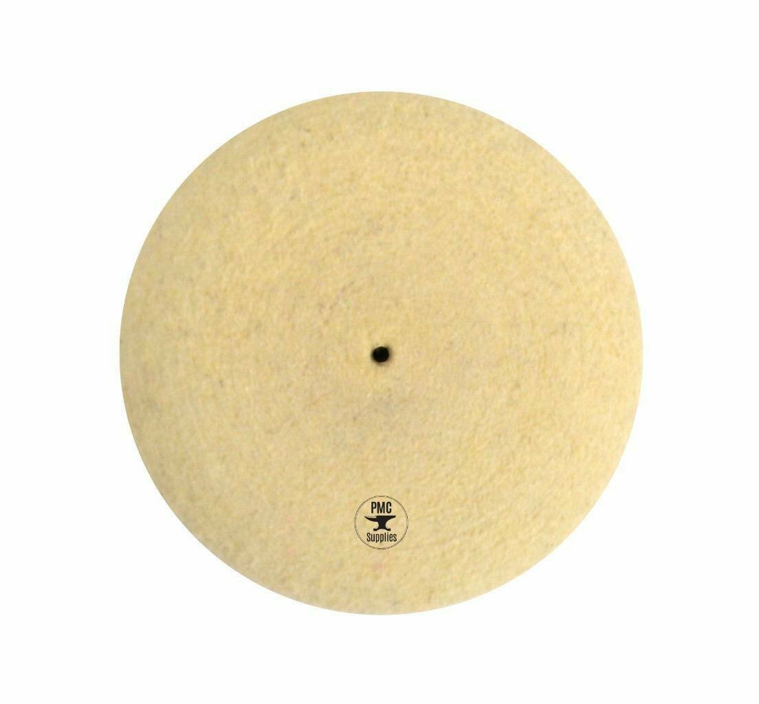 2" x 2" Knife-Edge Felt Rotary Wheel Buff w/ Pinhole Center Jewelry ...
