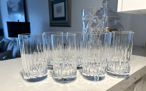 Vintage Rogaska SOHO Highball Crystal Glasses Set 8 Super Clean Bright ...