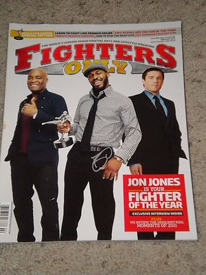 JON JONES Autograph UFC FIGHT MAGAZINE "BONES" COA Chael Sonnen ...