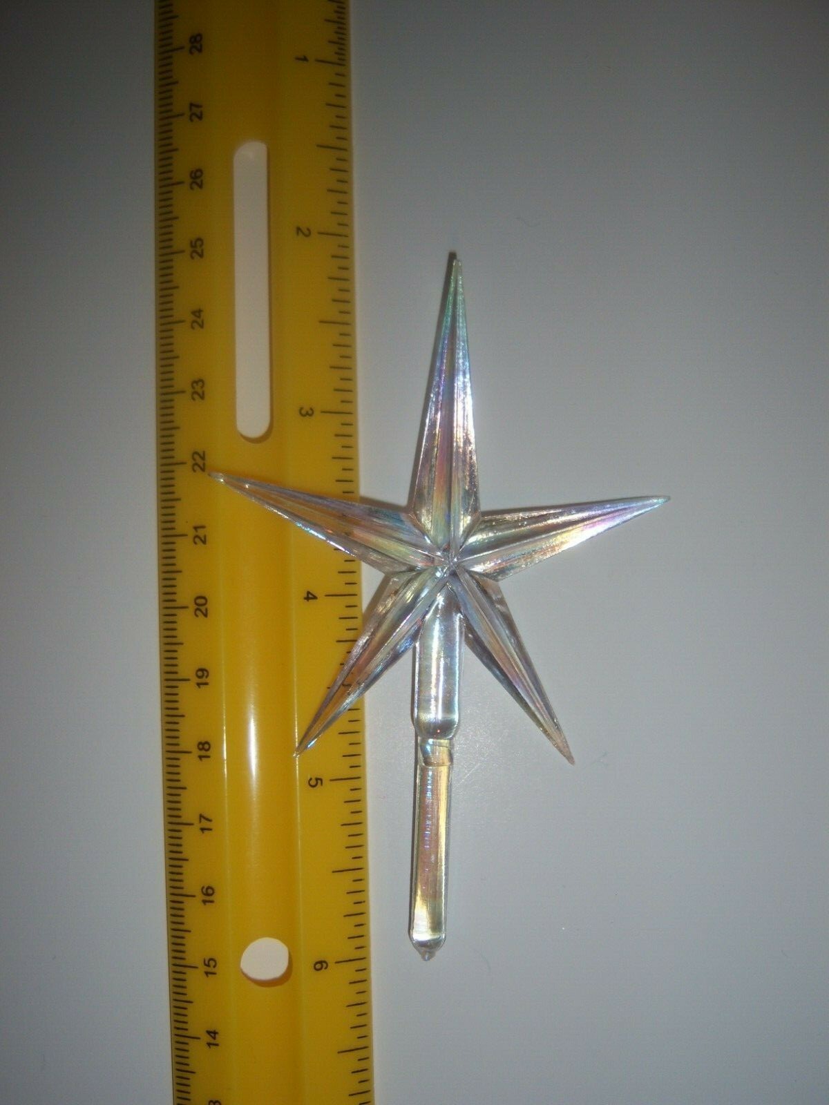 Iridescent Clear Ceramic Christmas Tree LARGE AURORA STAR VINTAGE ...